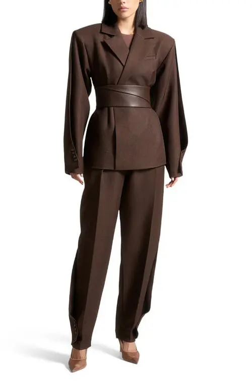Manière De Voir Sophie Twist Leg Tailored Trousers