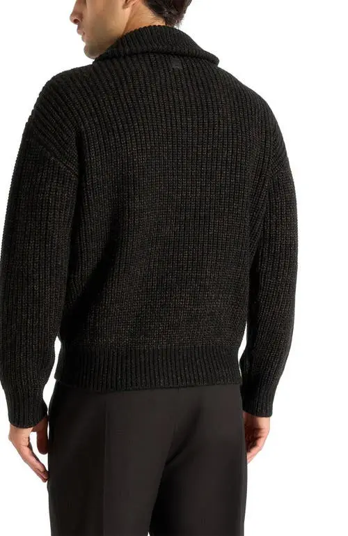 Manière De Voir Speckled Wool Zip Jacket