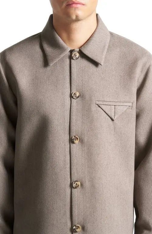 Manière De Voir Leo Textured Tailored Long Sleeve Overshirt