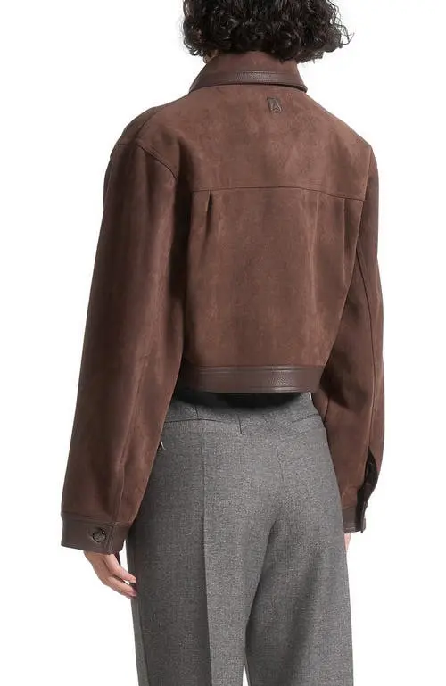 Manière De Voir Suede And Pebbled Leather Jacket