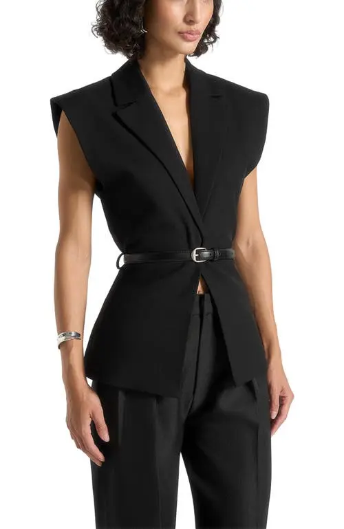 Manière De Voir Tailored Cinched Waistcoat - Black