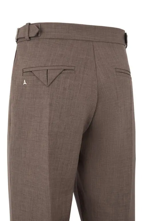 Manière De Voir Regular Fit Hatched Tailored Trousers