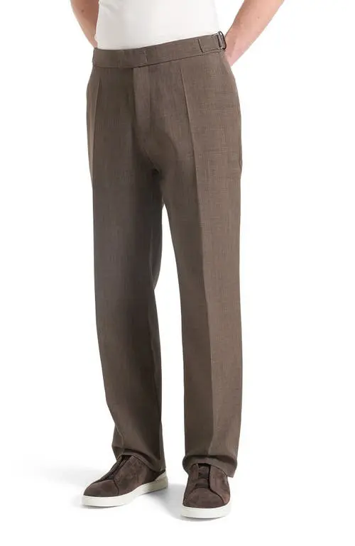 Manière De Voir Regular Fit Hatched Tailored Trousers