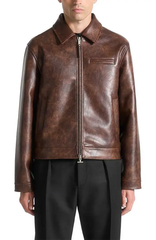 Manière De Voir Vintage Leather Jacket
