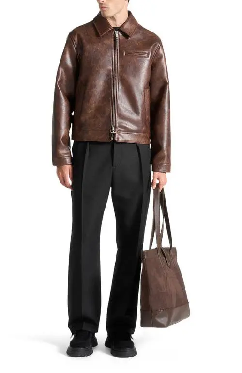 Manière De Voir Vintage Leather Jacket