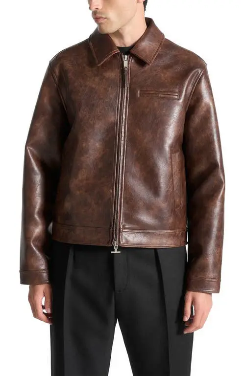 Manière De Voir Vintage Leather Jacket