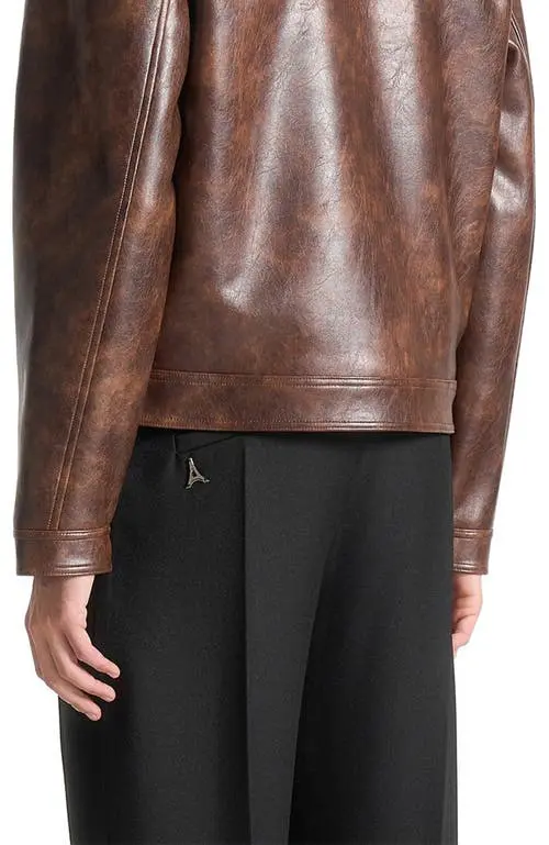 Manière De Voir Vintage Leather Jacket