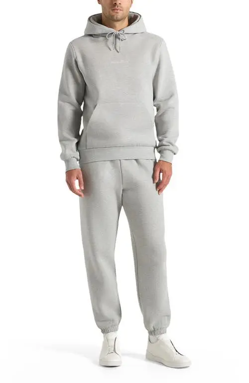 Manière De Voir Signature Regular Fit Hoodie - Marl Grey
