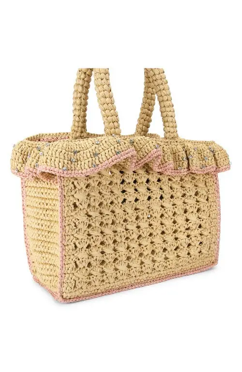 Kurt Geiger Ruffle Woven Tote