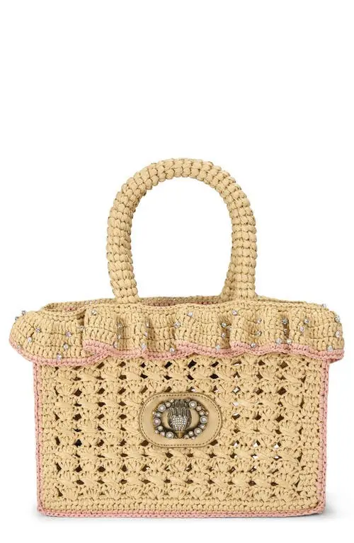Kurt Geiger Ruffle Woven Tote - Open Beige