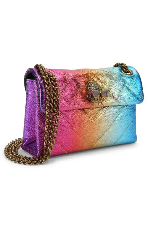 Kurt Geiger Mini Kensington Convertible Metallic Leather Crossbody Bag - Multi Blue