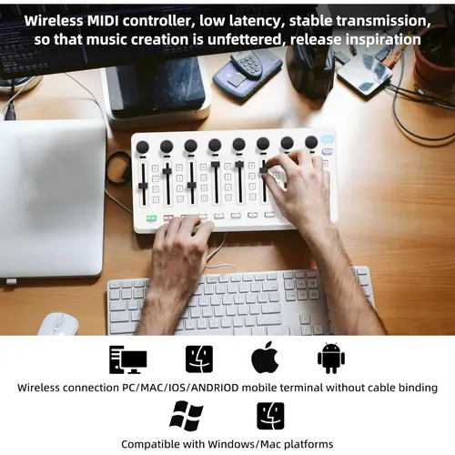 M-WAVE Wireless Midi Controller Usb Midi Mixer
