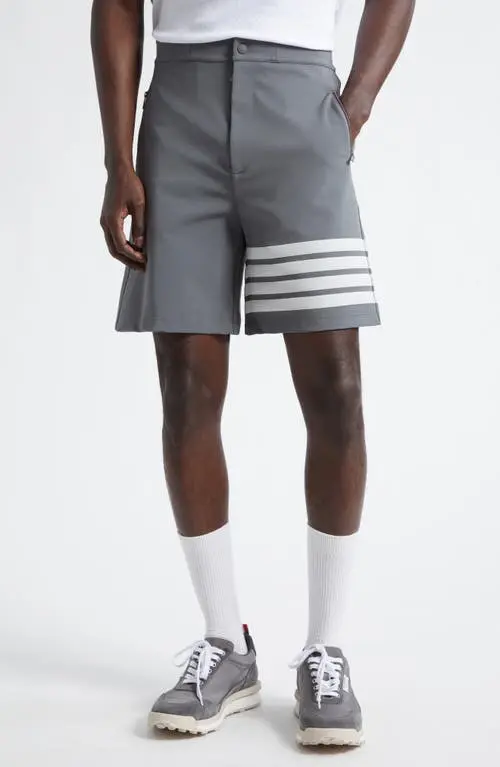 Thom Browne 4-bar Tech Shorts - Medium Grey