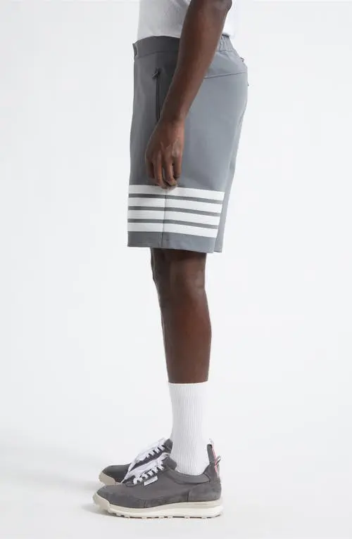 Thom Browne 4-bar Tech Shorts - Medium Grey
