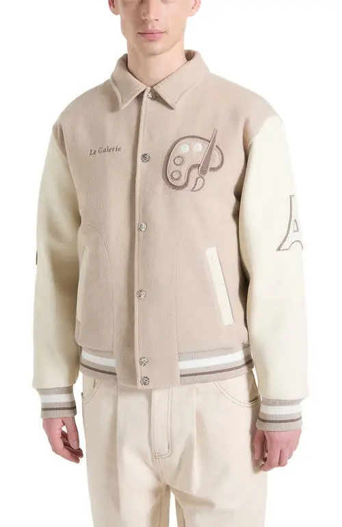 Manière De Voir Le Galerie Wool-blend Varsity Jacket