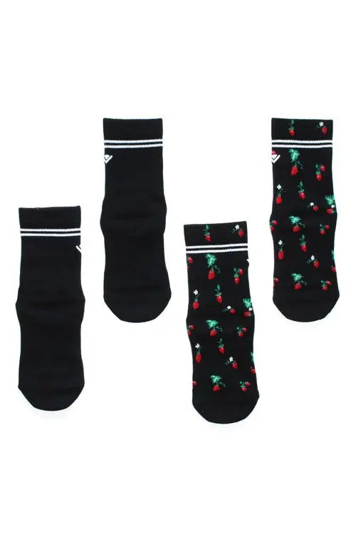 AREBESK 2-pack Classic Crew Grip Socks - Black Multi