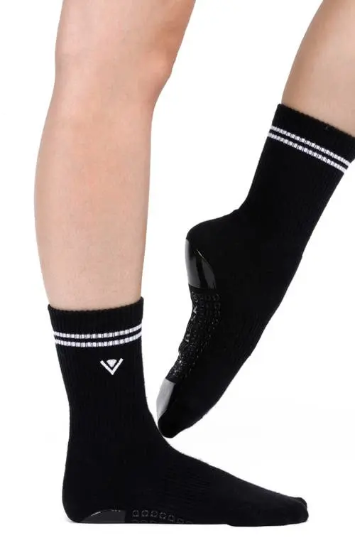AREBESK 2-pack Classic Crew Grip Socks - Black Multi