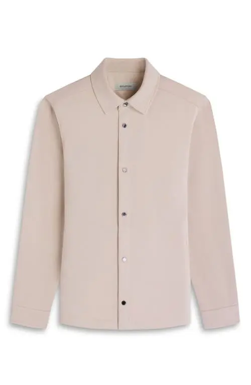 Bugatchi Soft Touch Knit Shirt Jacket - Almond