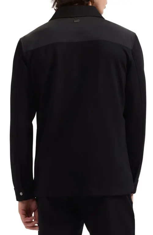 Bugatchi Soft Touch Knit Shirt Jacket - Black