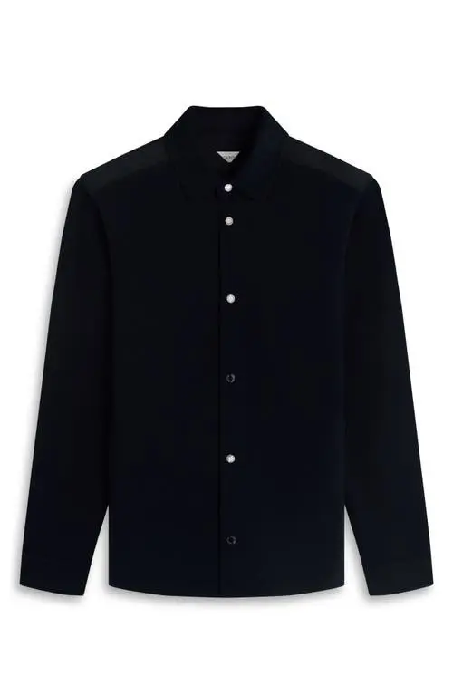 Bugatchi Soft Touch Knit Shirt Jacket - Black