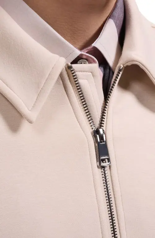 Bugatchi Soft Touch Blouson Knit Jacket - Almond