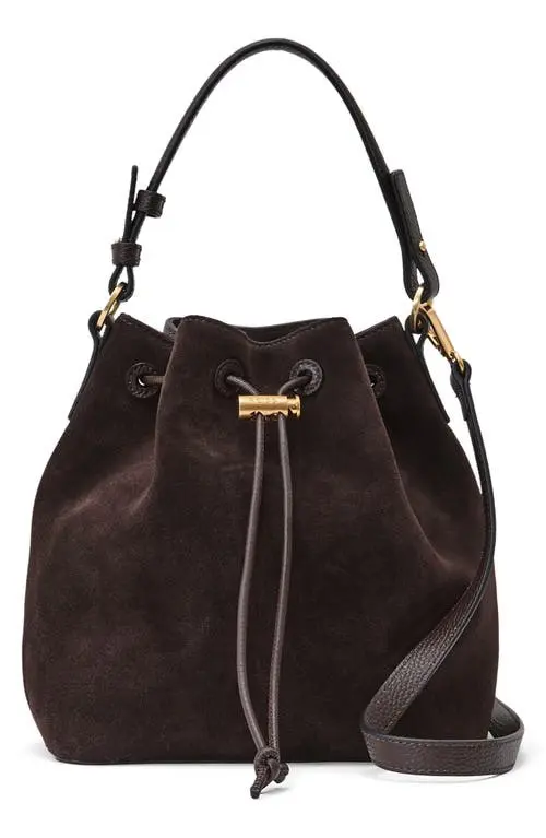 REISS Esther Leather Bucket Bag