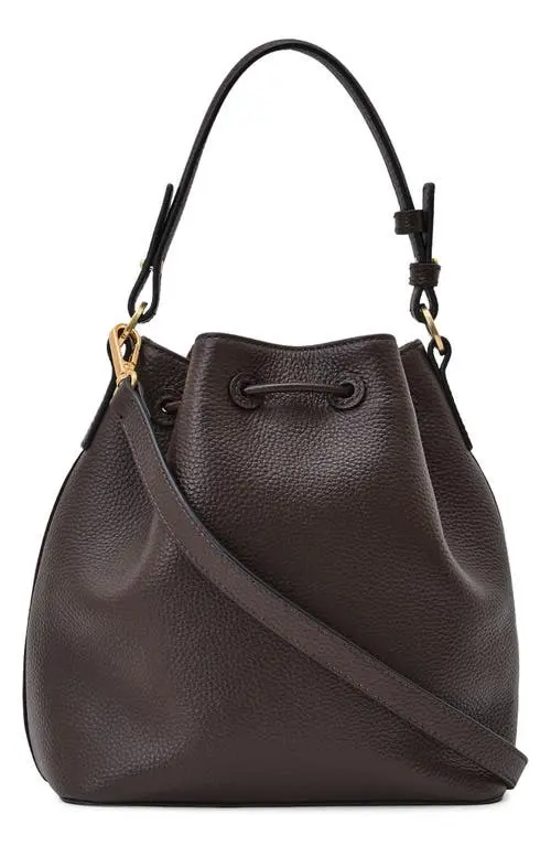 REISS Esther Leather Bucket Bag