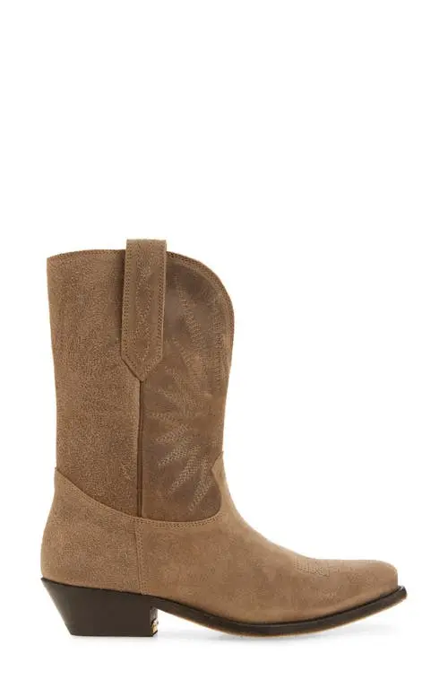 GOLDEN GOOSE Wish Star Short Western Boot - Beige