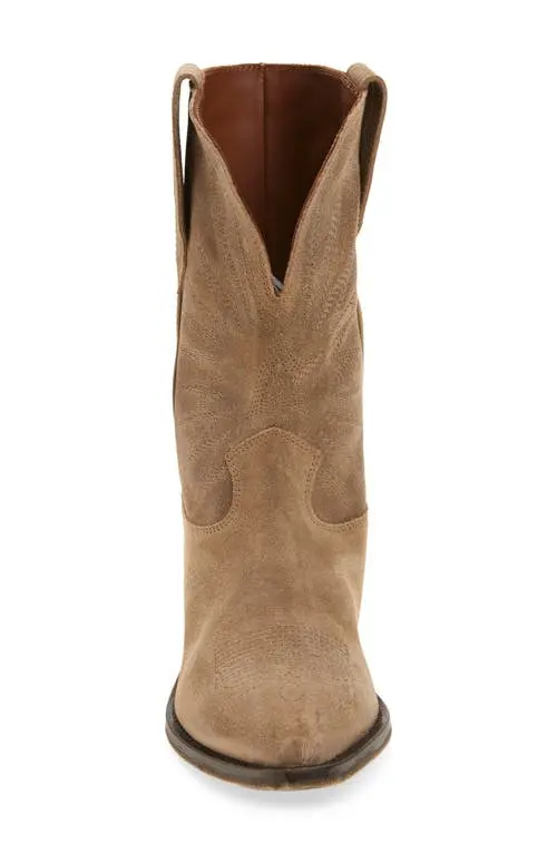 GOLDEN GOOSE Wish Star Short Western Boot - Beige