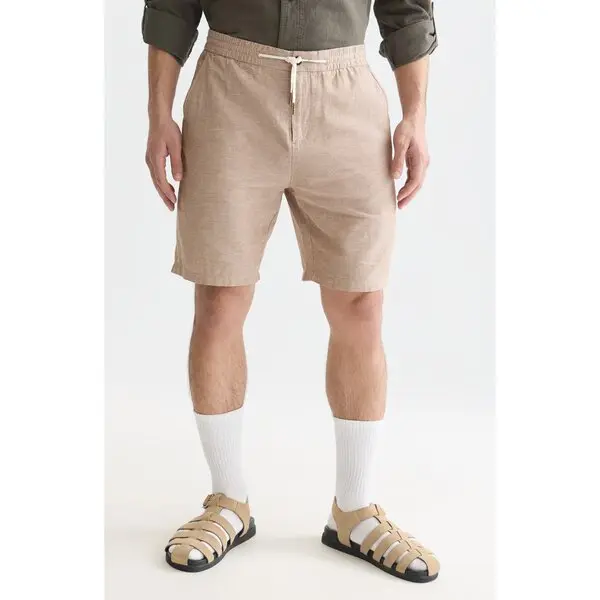Scotch & Soda Regular Fit Cotton & Linen Chino Shorts - Amphora
