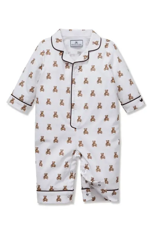 PETITE PLUME Teddy Tales Classic Romper - Brown