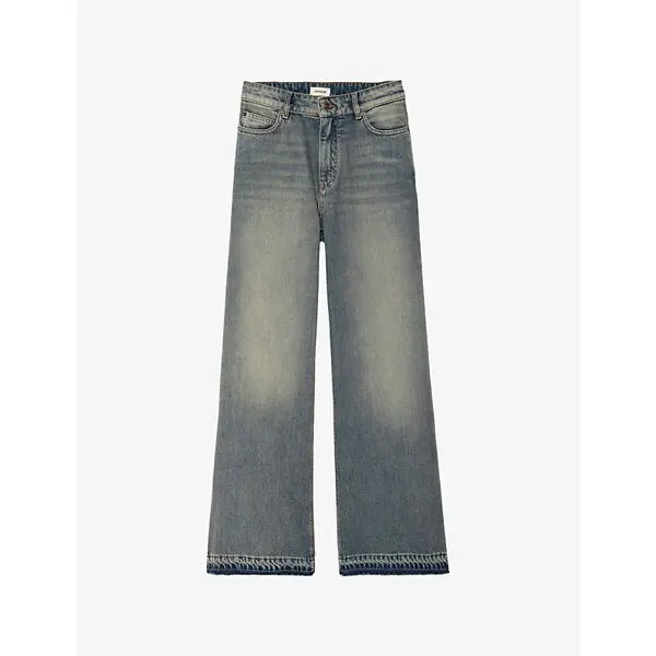 Zadig&Voltaire Eli Wide-leg Mid-rise Jeans - Light Blue