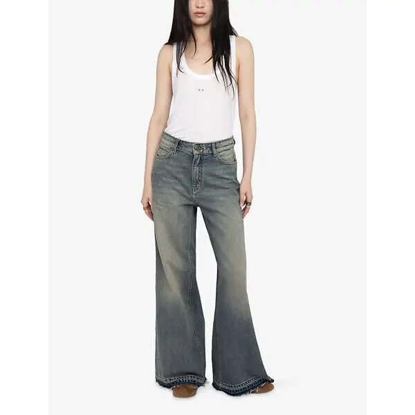 Zadig&Voltaire Eli Wide-leg Mid-rise Jeans - Light Blue