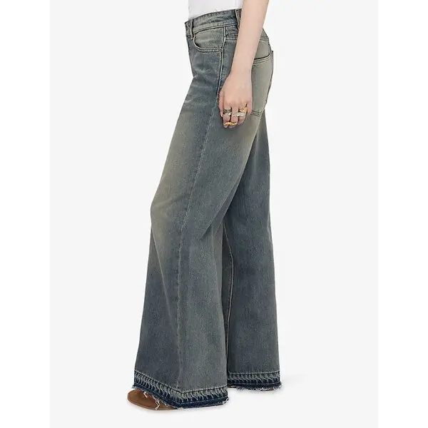 Zadig&Voltaire Eli Wide-leg Mid-rise Jeans - Light Blue