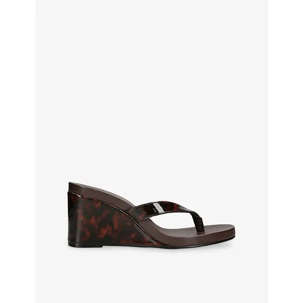 Steve Madden Playing Faux-leather Wedge Sandals