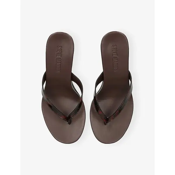 Steve Madden Playing Faux-leather Wedge Sandals