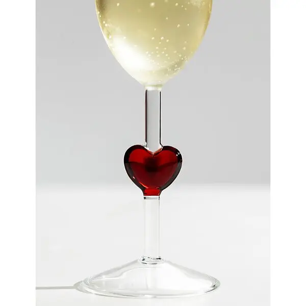 ICHENDORF MILANO Cuore Heart Set Of Two Borosilicate-glass Champagne Flutes