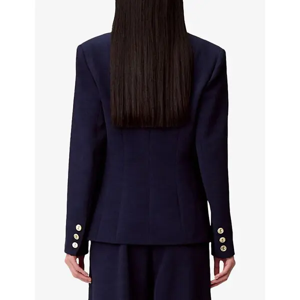 Claudie Pierlot V-neck Tailored Lyocell-blend Jacket