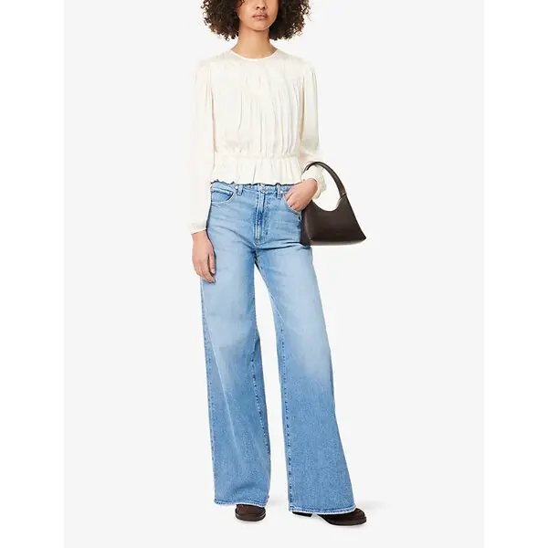 Paige Cameron 34" Wide-leg Denim Jeans - Moutaintop