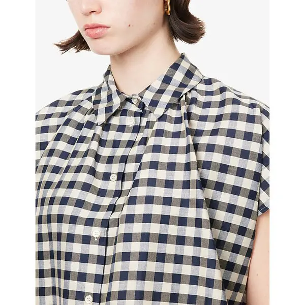 Max Mara Gingham-print Oversize Shirt