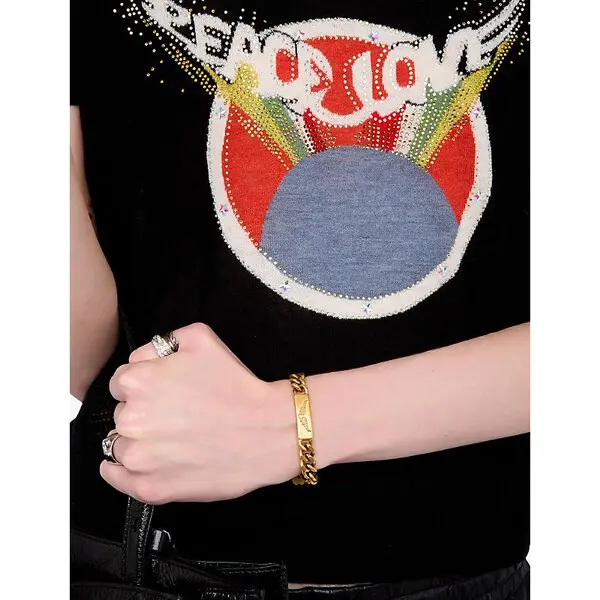Zadig&Voltaire Idal Rhinestone-embellished Cashmere T-shirt