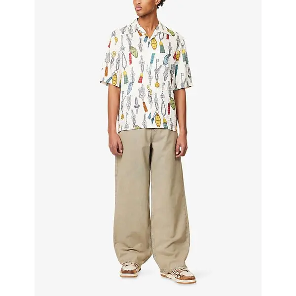 Amiri Keys Camp-collar Woven Shirt