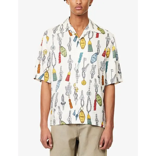 Amiri Keys Camp-collar Woven Shirt
