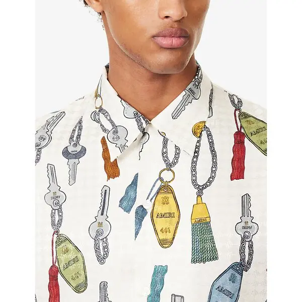 Amiri Keys Camp-collar Woven Shirt