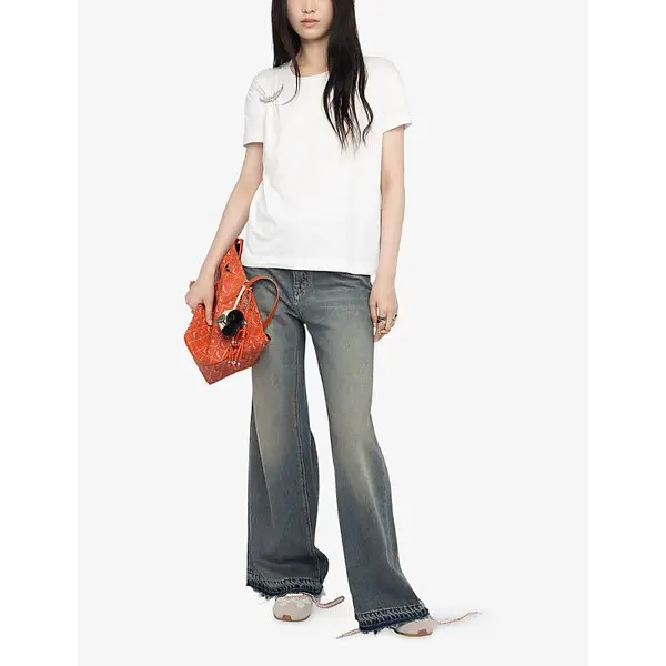 Zadig&Voltaire Cotton-jersey T-shirt With Wings Brooch