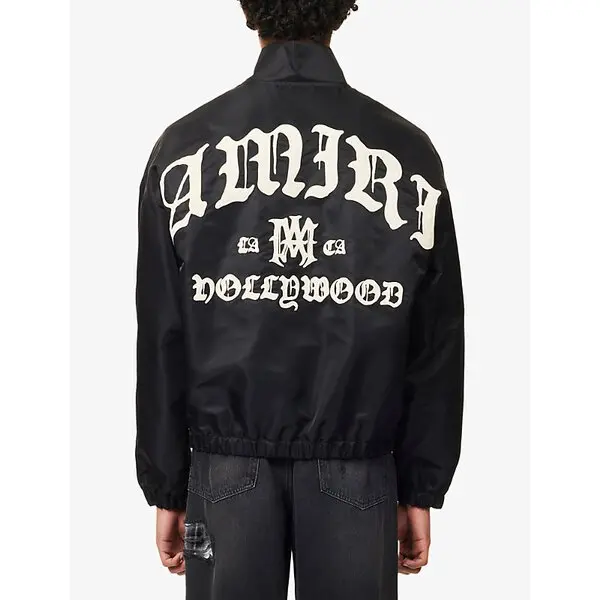 Amiri Hollywood High-neck Woven Jacket