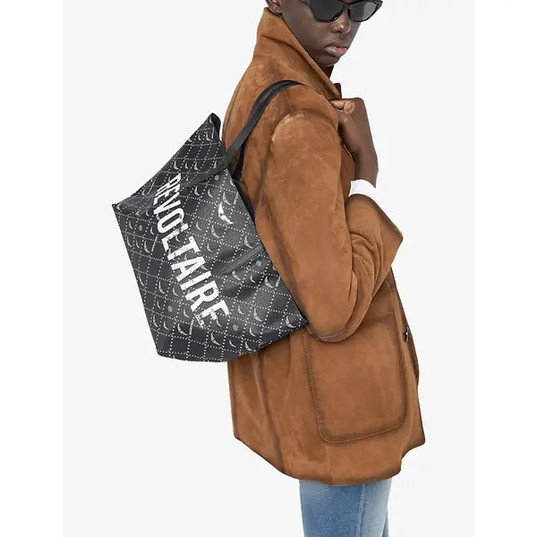 Zadig&Voltaire Z Shopper Revoltaire Coated-canvas Tote Bag - Black