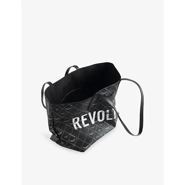 Zadig&Voltaire Z Shopper Revoltaire Coated-canvas Tote Bag - Black
