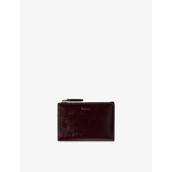 Mulberry Continental Branded Leather Wallet - Deep Aubergine