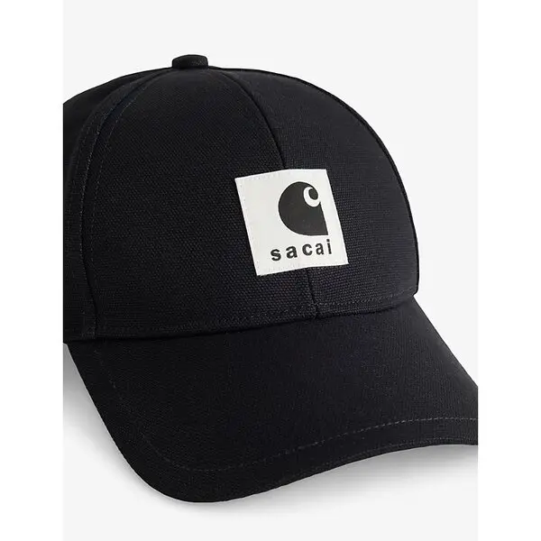 Sacai X Carhartt Wip Brand-patch Baseball Cap - Black